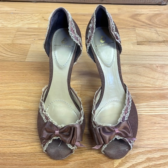house of dereon | Shoes | Vintage B House Of Dereon Purple Laced Bow ...